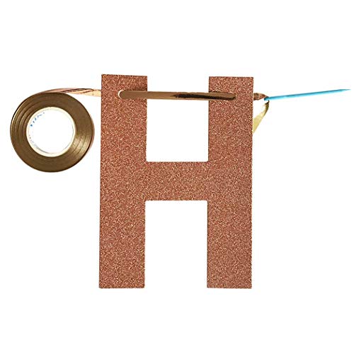 Rose Gold 96th Birthday Banner, Glitter Happy 96 Years Old Woman or Man Party Decorations, Supplies