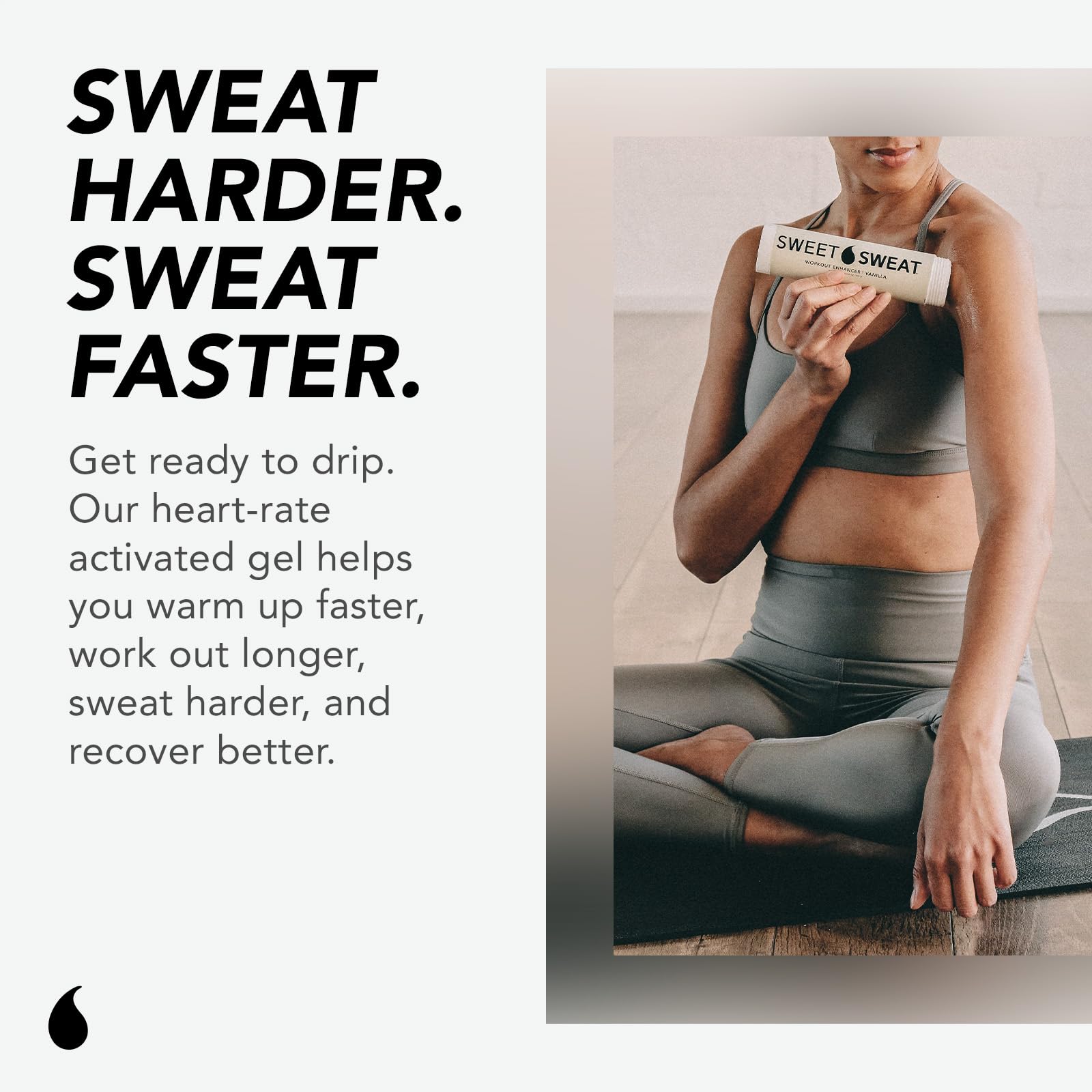 Sports Research Sweet Sweat 'Workout Enhancer' Gel - Maximize Your Exercise & Sweat Faster - 6.4oz Stick