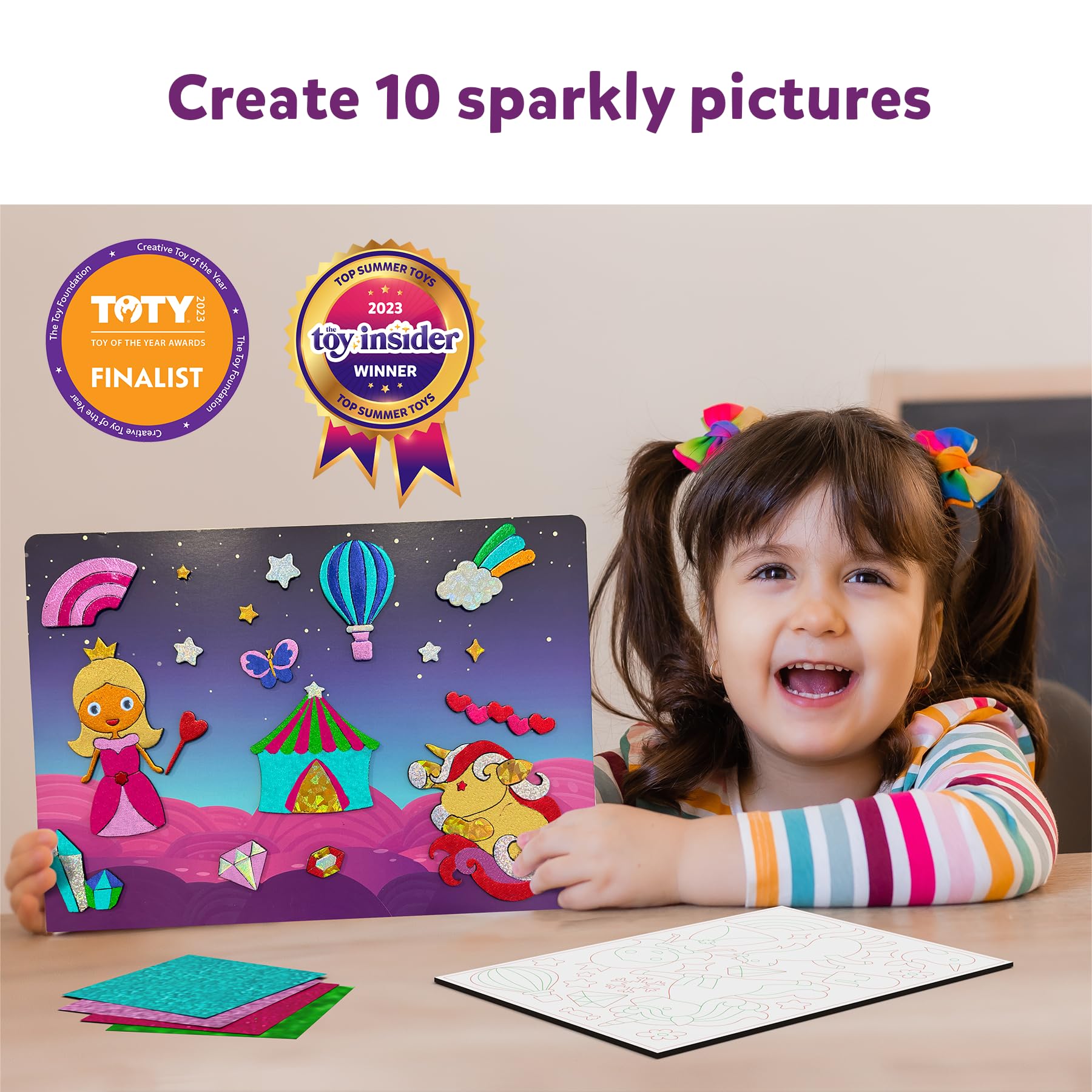 Skillmatics Foil Fun - Unicorns & Princesses, Easter Basket Stuffers, No Mess Art for Kids, Craft Kits & Supplies, DIY Creative Activity, Travel Toys, Gifts for Ages 4, 5, 6, 7, 8, 9
