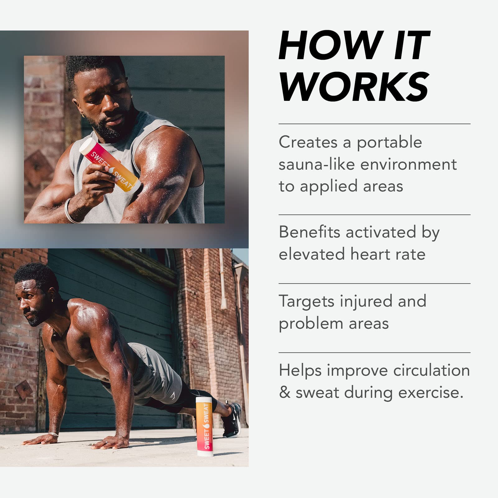 Sports Research Sweet Sweat 'Workout Enhancer' Gel - Maximize Your Exercise & Sweat Faster - 6.4oz Stick
