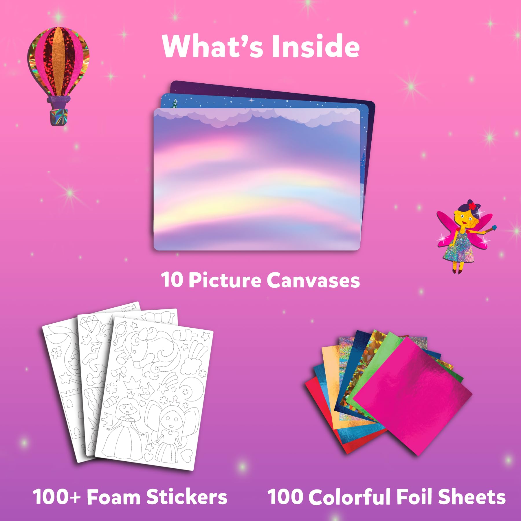 Skillmatics Foil Fun - Unicorns & Princesses, Easter Basket Stuffers, No Mess Art for Kids, Craft Kits & Supplies, DIY Creative Activity, Travel Toys, Gifts for Ages 4, 5, 6, 7, 8, 9