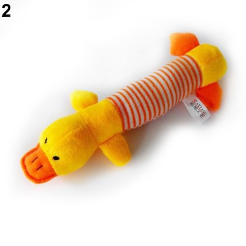Cute Dog Toy Pet Puppy Plush Sound Chew Squeaker Squeaky Pig Elephant Duck Toy - 3 liyhh