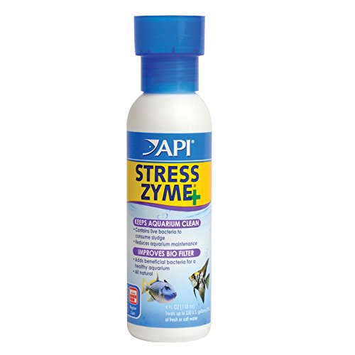 API STRESS ZYME Bacterial cleaner, Freshwater and Saltwater Aquarium Water Cleaning Solution, 4 oz