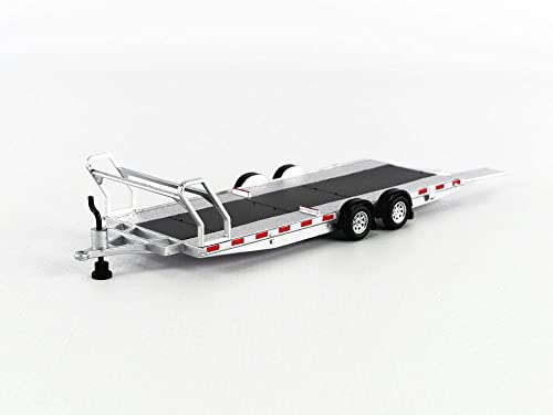 Truescale Miniatures Car Hauler Trailer Type A Silver 1/64 Diecast Model by True Scale Miniatures MGTAC15