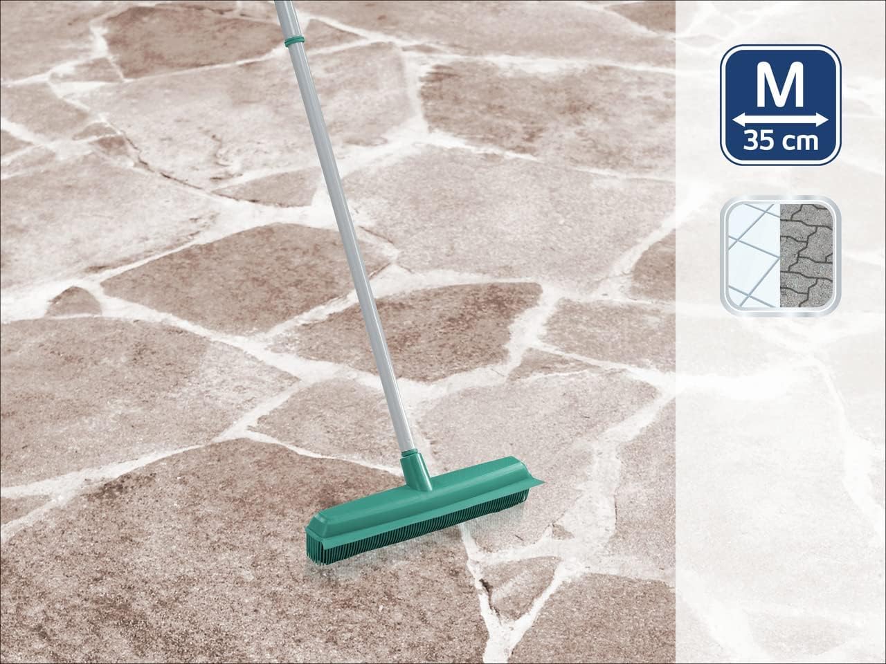 Leifheit Supra Rubber Broom with Telescopic Handle