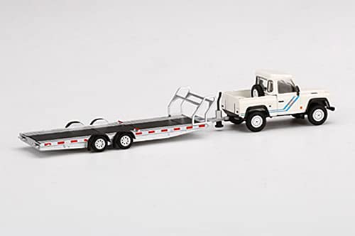 Truescale Miniatures Car Hauler Trailer Type A Silver 1/64 Diecast Model by True Scale Miniatures MGTAC15