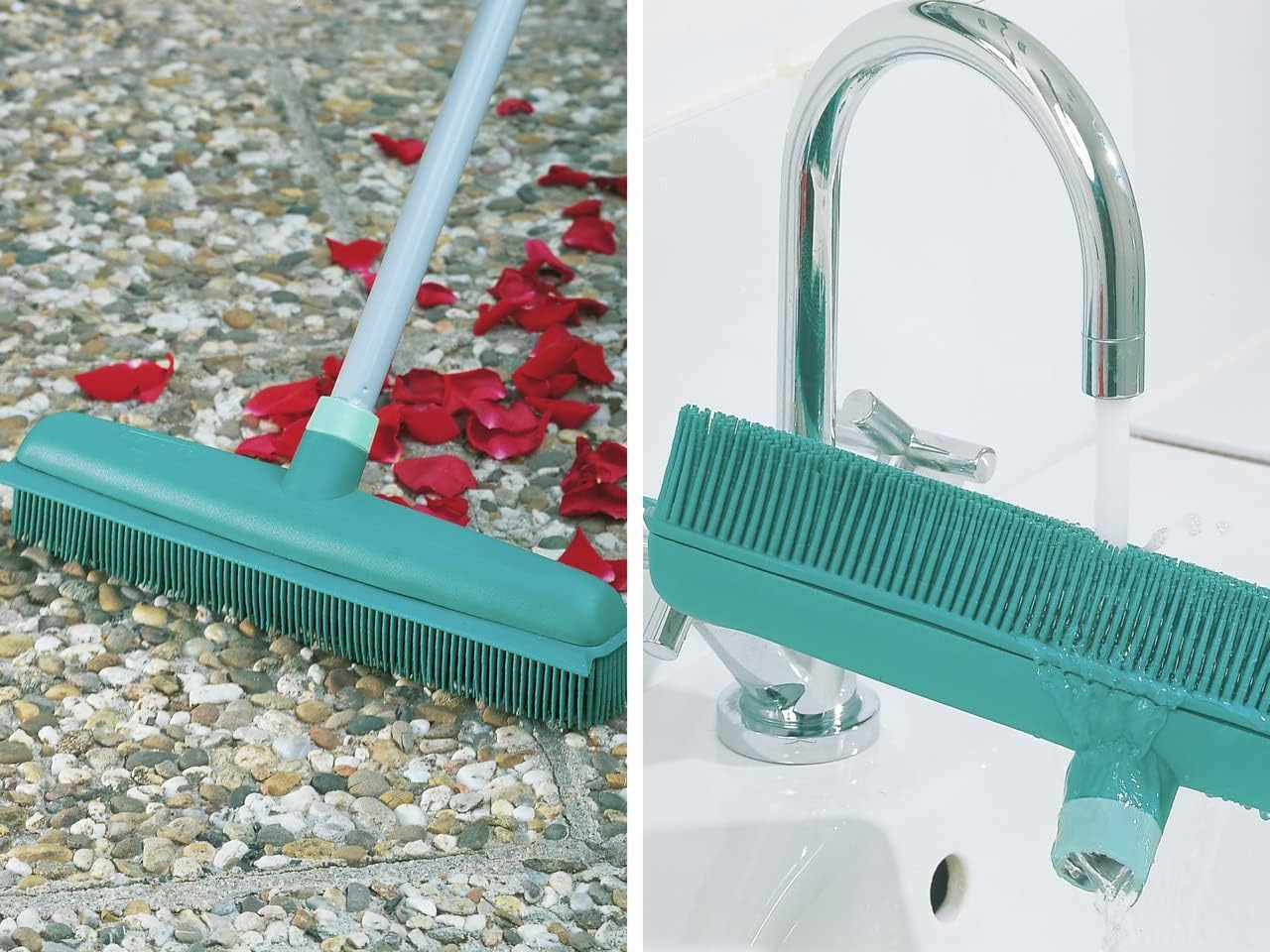 Leifheit Supra Rubber Broom with Telescopic Handle