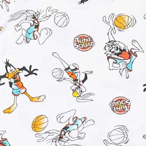 space jam Looney Tunes Baby Boys 3 Pack Short Sleeve Bodysuit Blue/White 24 Months