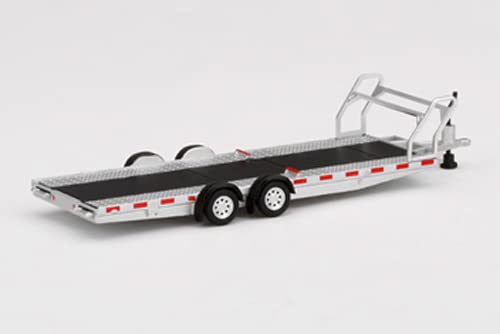 Truescale Miniatures Car Hauler Trailer Type A Silver 1/64 Diecast Model by True Scale Miniatures MGTAC15