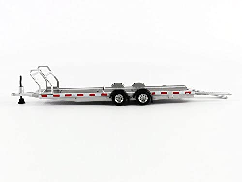 Truescale Miniatures Car Hauler Trailer Type A Silver 1/64 Diecast Model by True Scale Miniatures MGTAC15
