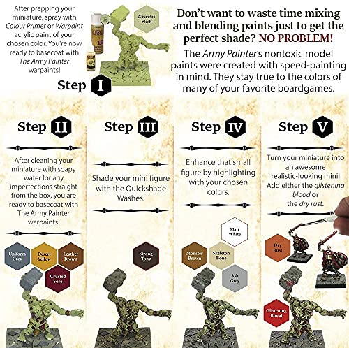 The Army Painter Paint Set - Miniature Painting Kit with 100 Rustproof Mixing Balls & 60 Nontoxic Acrylic Paints for Wargamers Hobby Model Paints for Plastic Models - Mini Figure Painting Kit