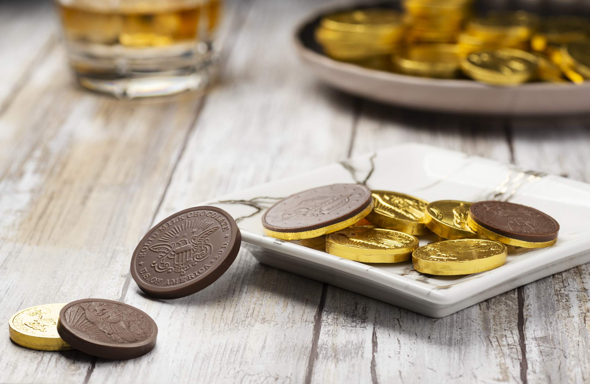 Madelaine Gold Chocolate Coins – St. Patrick’s Day Candy - Gold Foil Wrapped Milk Chocolate Coins Lucky Party Favors – Assorted Sizes 1/2 LB