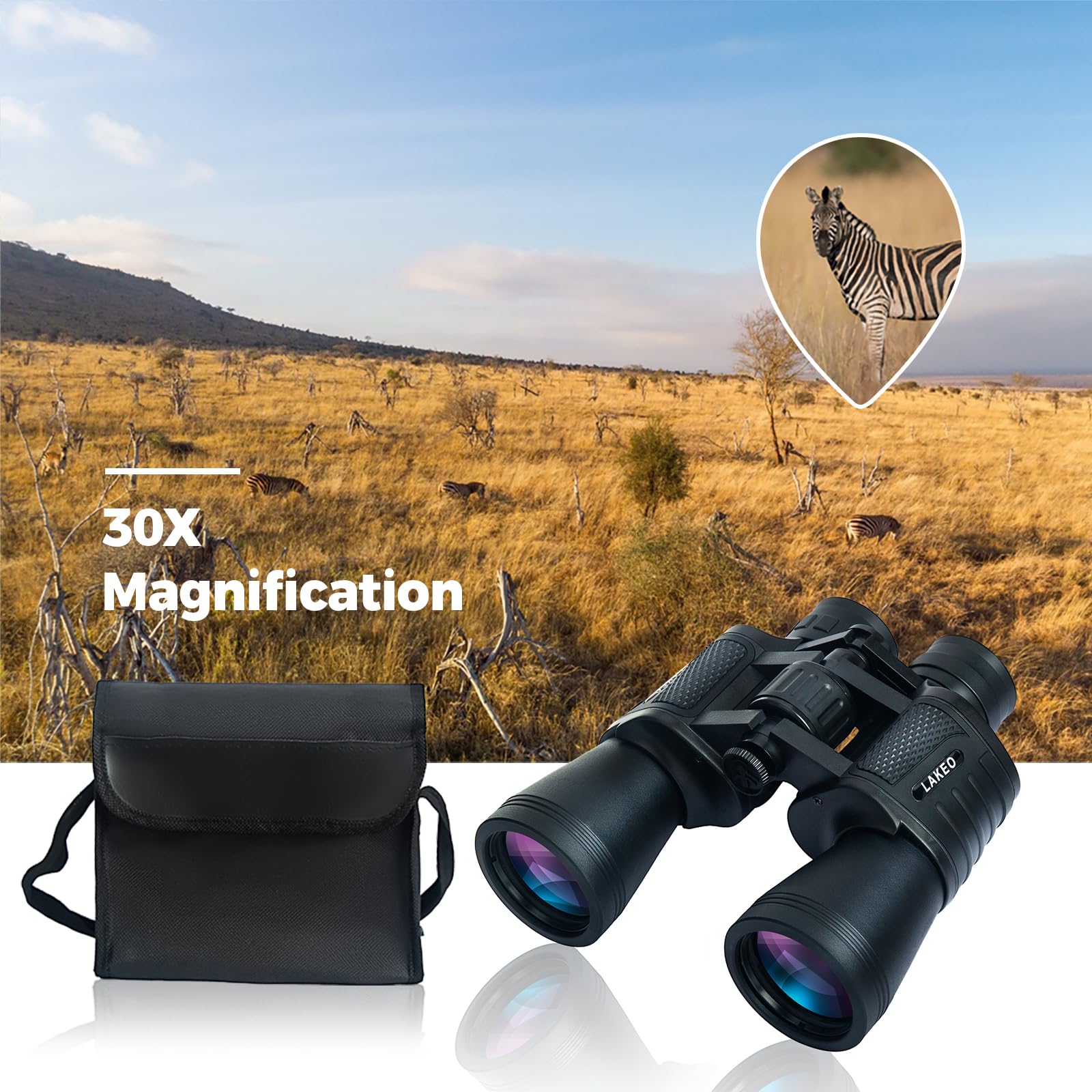 30x50 High Powered Binoculars for Adults, Waterproof Compact Binoculars with Low Light Vision for Bird Watching Hunting Football Games Travel Stargazing Cruise with Carrying Bag