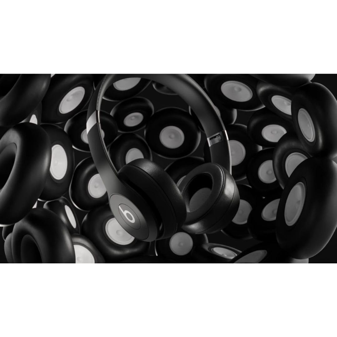 Beats Solo 4 - Wireless Bluetooth On-Ear Headphones, Apple & Android Compatible, Up to 50 Hours of Battery Life - Matte Black (Renewed)