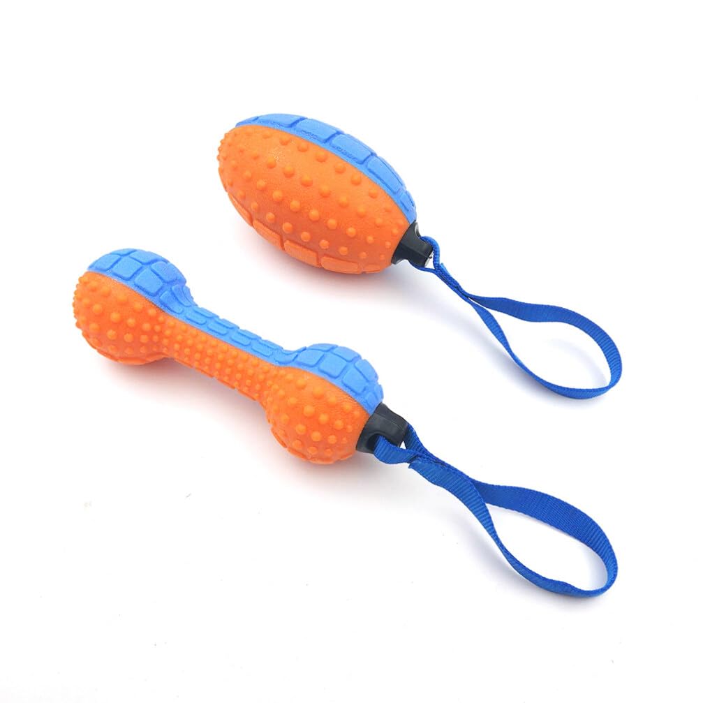 POPETPOP 2 Pack Dog Pet Chewing Toys Squeaky Sound Pet Supplies Oval and Design for Play and Boredom Relief