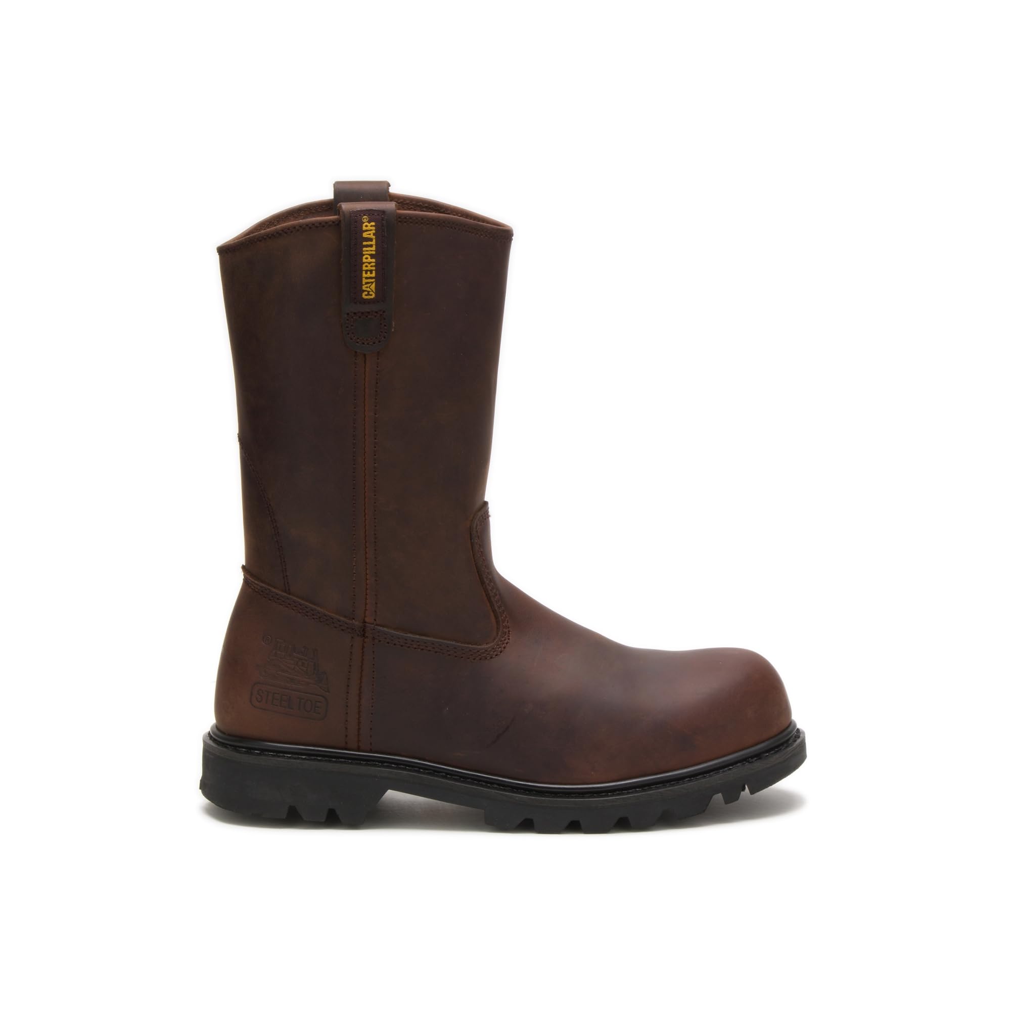 Cat Footwear Men's ST Revolver Pull-on Steel Toe Work Boot, Dark Brown, 9