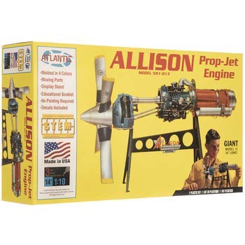 Atlantis Allison Prop Jet Aircraft Engine STEM Plastic Model Kit 1/10 Toy and Hobby