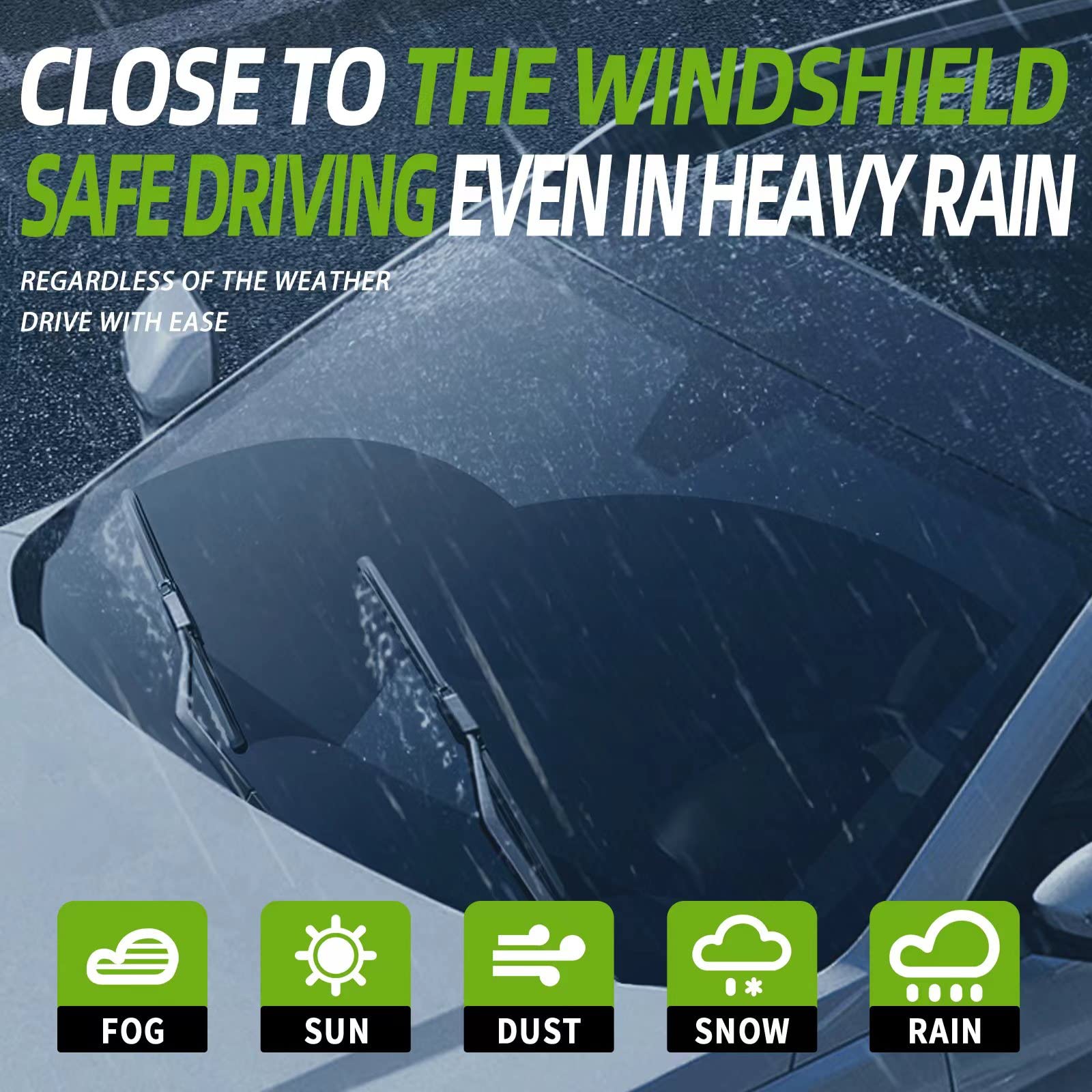 OEM QUALITY 26" + 16" PARRATI Premium All-Season Windshield Wiper Blades (Set of 2)