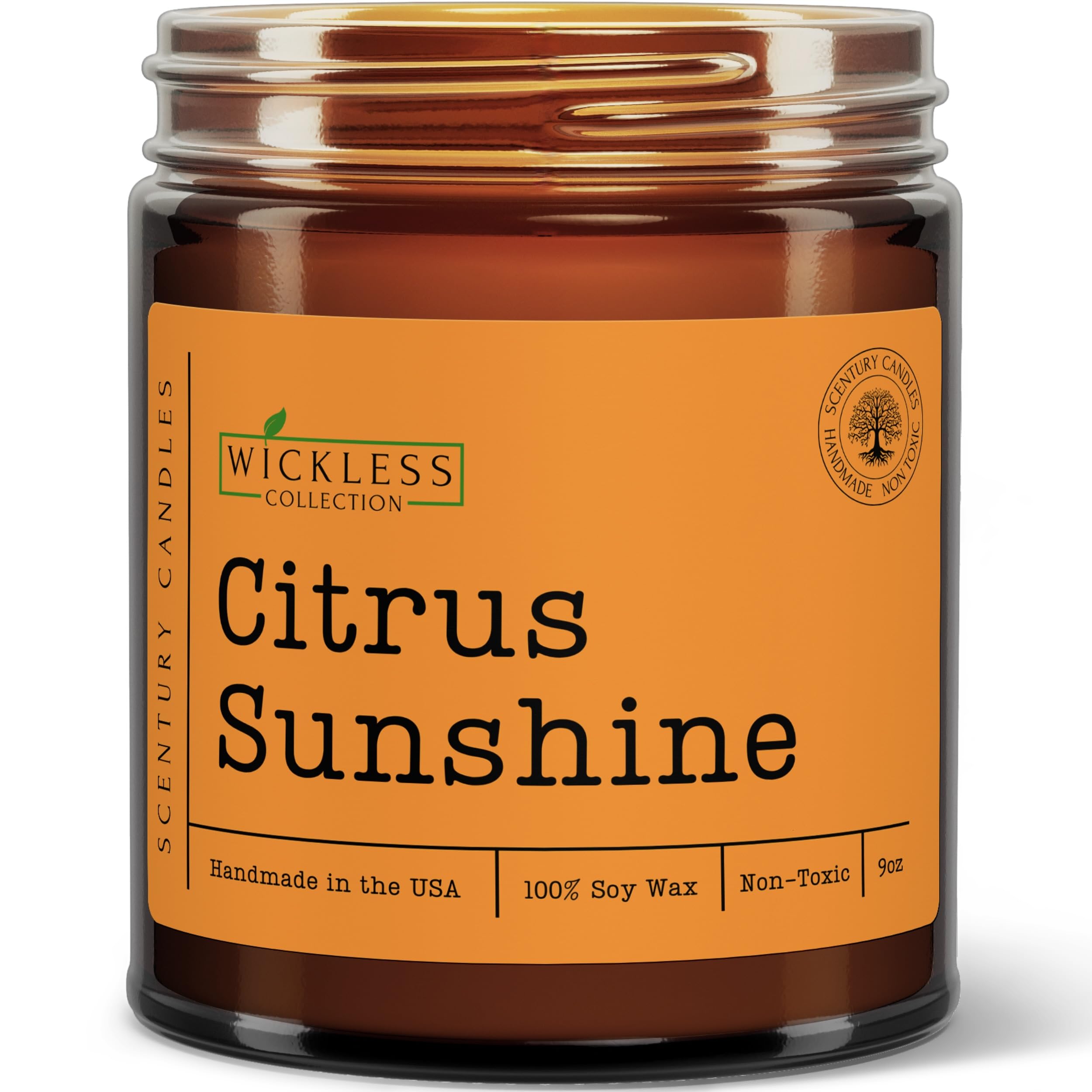 Wickless Candles For Candle Warmer Lamp, Many Scents To Choose, 100% Non-Toxic Soy Wax, Scented Candle Melts For Warming Plate, Handmade In The USA (Citrus Sunshine)
