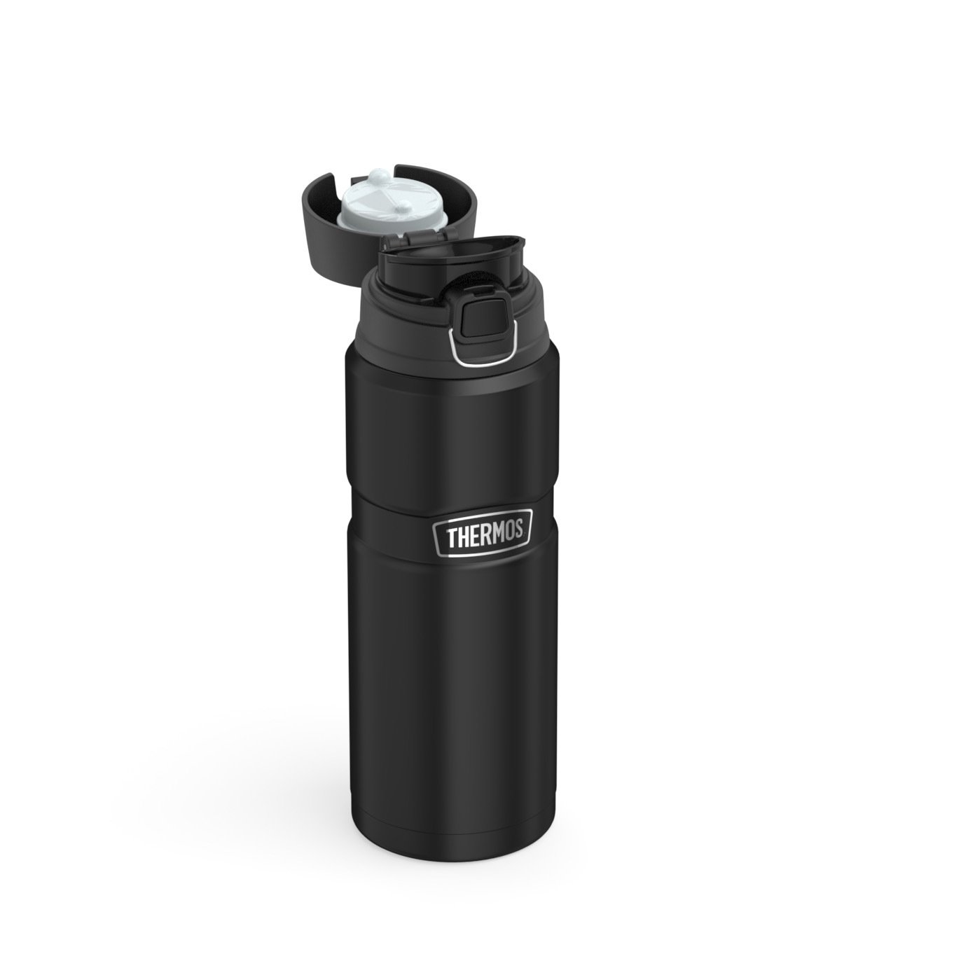 THERMOS Stainless King Vacuum-Insulated Drink Bottle, 24 Ounce, Matte Black