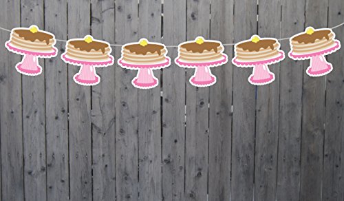 Crafty Cue 4.6" Tall Stack of Pancakes Garland, Pancake Banner, Pancake Birthday Banner, Pancake Party, Pancake Decorations