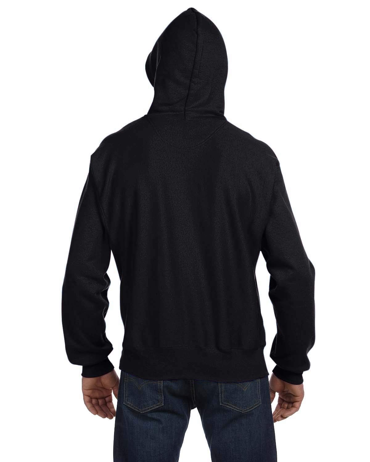 Champion -Men's Reverse Weave Fleece Pullover Hoodie, Black, Large