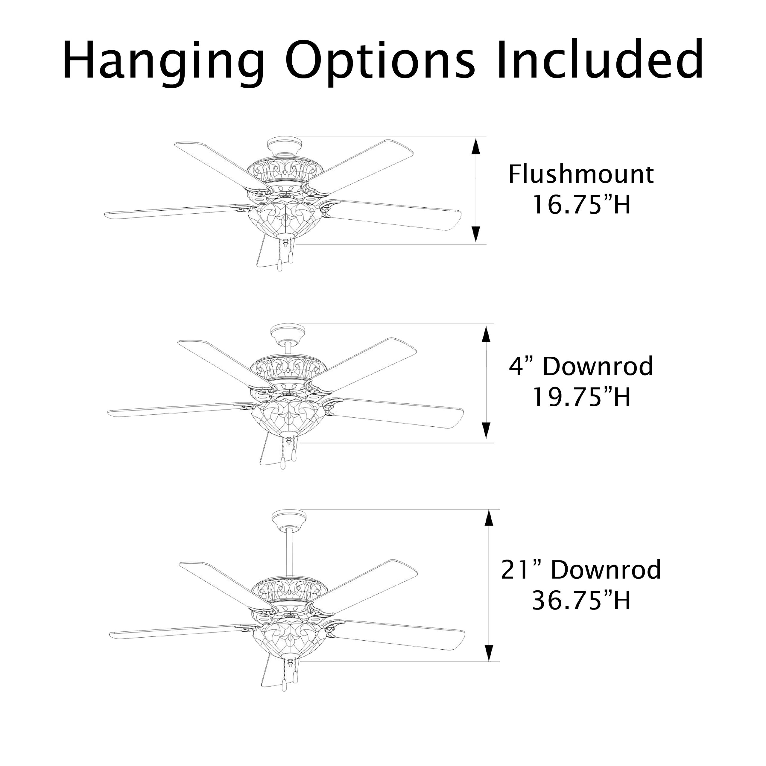 RIVER OF GOODS Stained Glass Magna Carta LED Ceiling Fan - 52" L x 52" W - Tiffany Style - Flush Mount Ceiling Fan with Remote - Teal