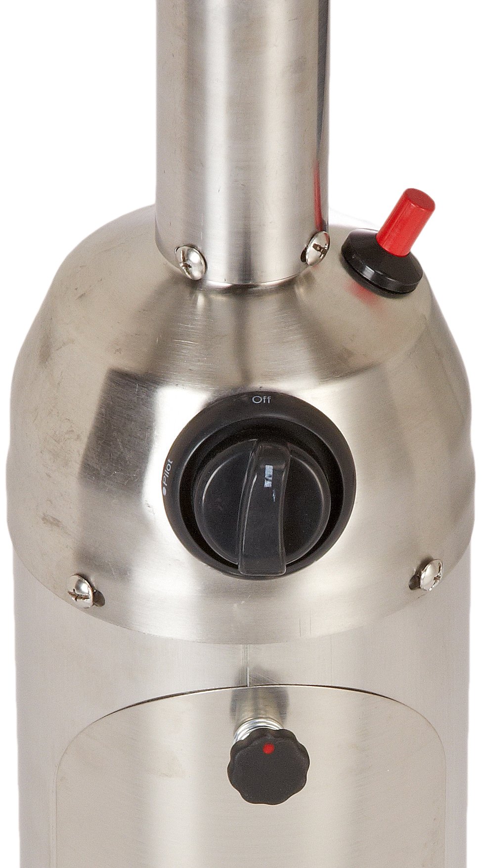 Fire Sense 60262 Portable Patio Heater Outdoor Tabletop Lightweight Propane 10,000 BTU Auto-Shutoff Valve CSA Approved - Stainless Steel
