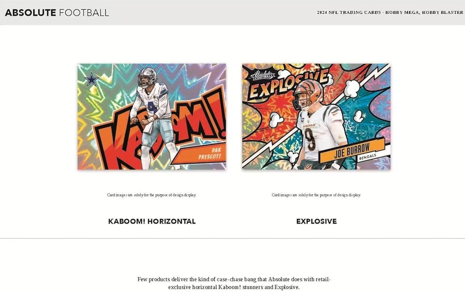 2024 Panini Absolute Football 6-Pack Blaster Trading Card Box (Jayden Daniels, Drake Maye, Bo Nix, Caleb Williams Possible Rookies)
