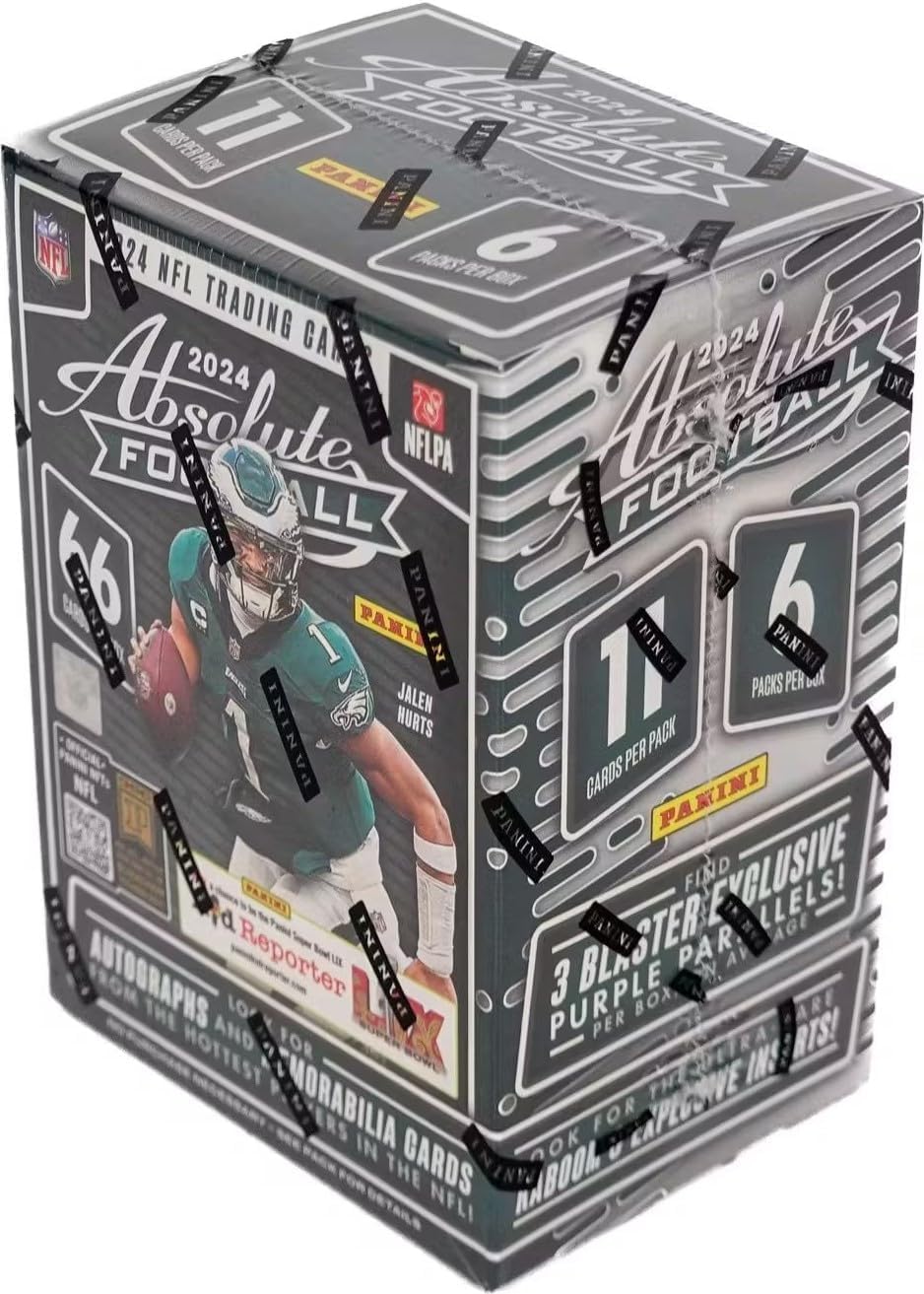 2024 Panini Absolute Football 6-Pack Blaster Trading Card Box (Jayden Daniels, Drake Maye, Bo Nix, Caleb Williams Possible Rookies)