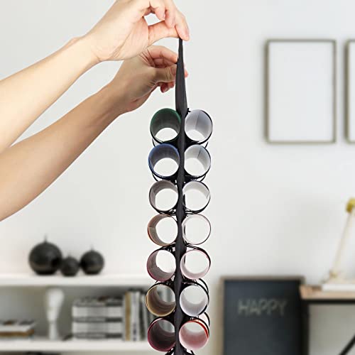 Vinyl Holder with 48 Compartments,Vinyl Roll Holder Gift Wrap Organizer Door Wall Hanging Craft Vinyl Storage Organizer for Vinyl Sheets/Heat Transfer Paper/Wrapping Paper/Design Drawings(Black)