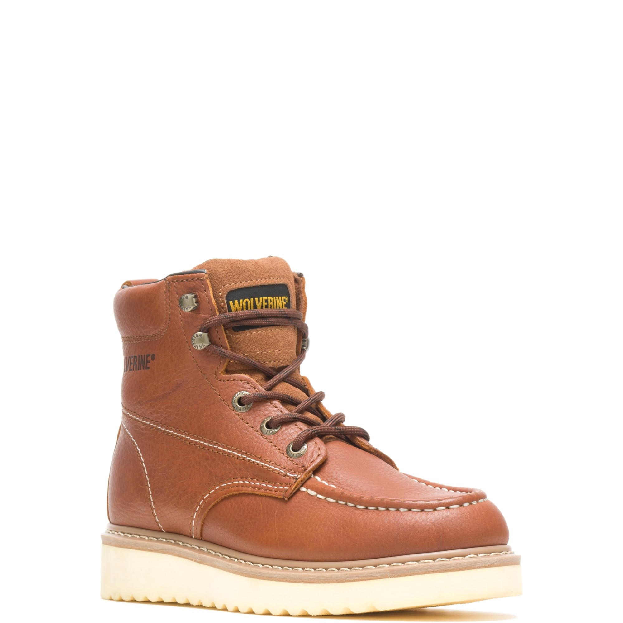 Wolverine Men's Moc Toe 6" Work Wedge-Brown, Honey, 9 M US