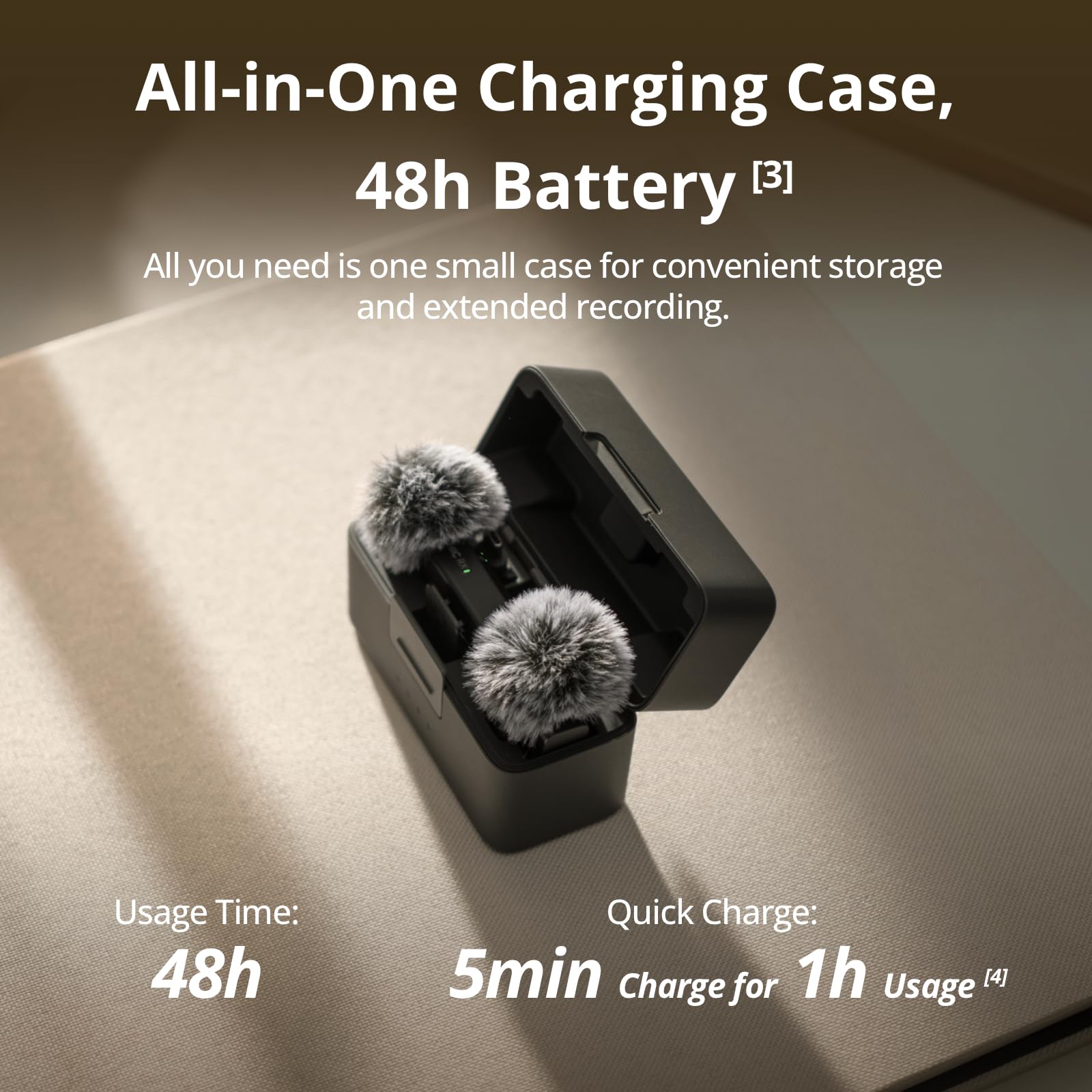 DJI Mic Mini (2 TX + 1 RX + Charging Case), Wireless Microphone for iPhone/Camera/Android, Ultralight, Detail-Rich Audio, 48h Use, Noise Cancelling, Automatic Limiting, Vlog, Streaming