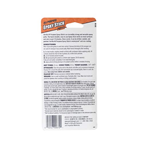 Gorilla 2 Part Epoxy, Clear Epoxy, 0.85 Ounce Syringe (Pack of 1) - 5 Minute Set, Incredibly Strong Bonding