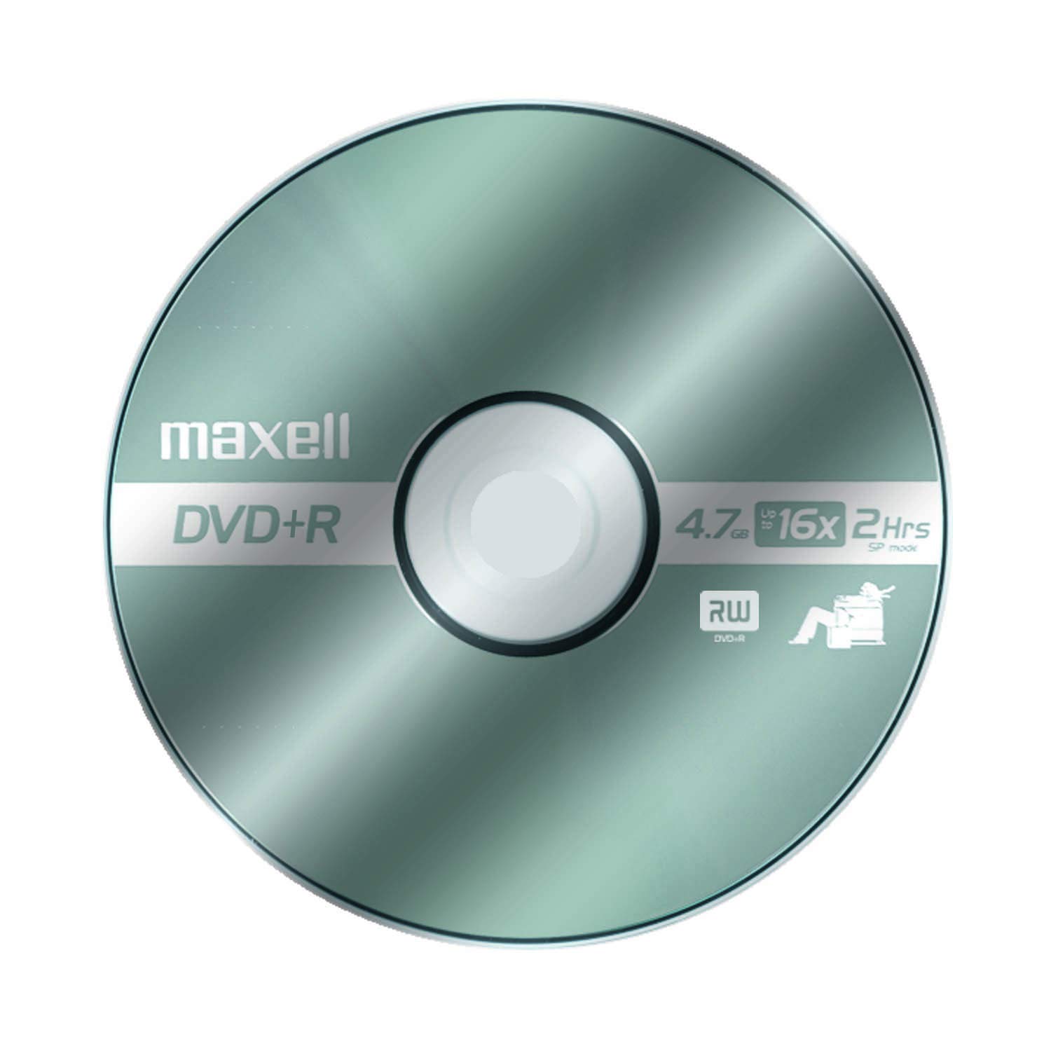 Maxell – MAX639013, DVD-R Blank Disc - 4.7GB Storage Capacity with 16X Write Speed - Write-Once Format for Large File & Superior Archival Life - Compatible with DVD/Player - 50 Pack Spindle Silver