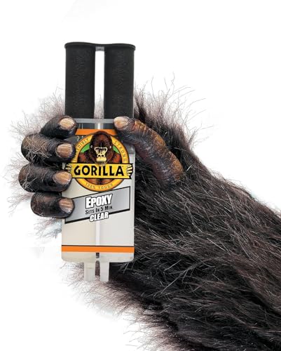 Gorilla 2 Part Epoxy, Clear Epoxy, 0.85 Ounce Syringe (Pack of 1) - 5 Minute Set, Incredibly Strong Bonding