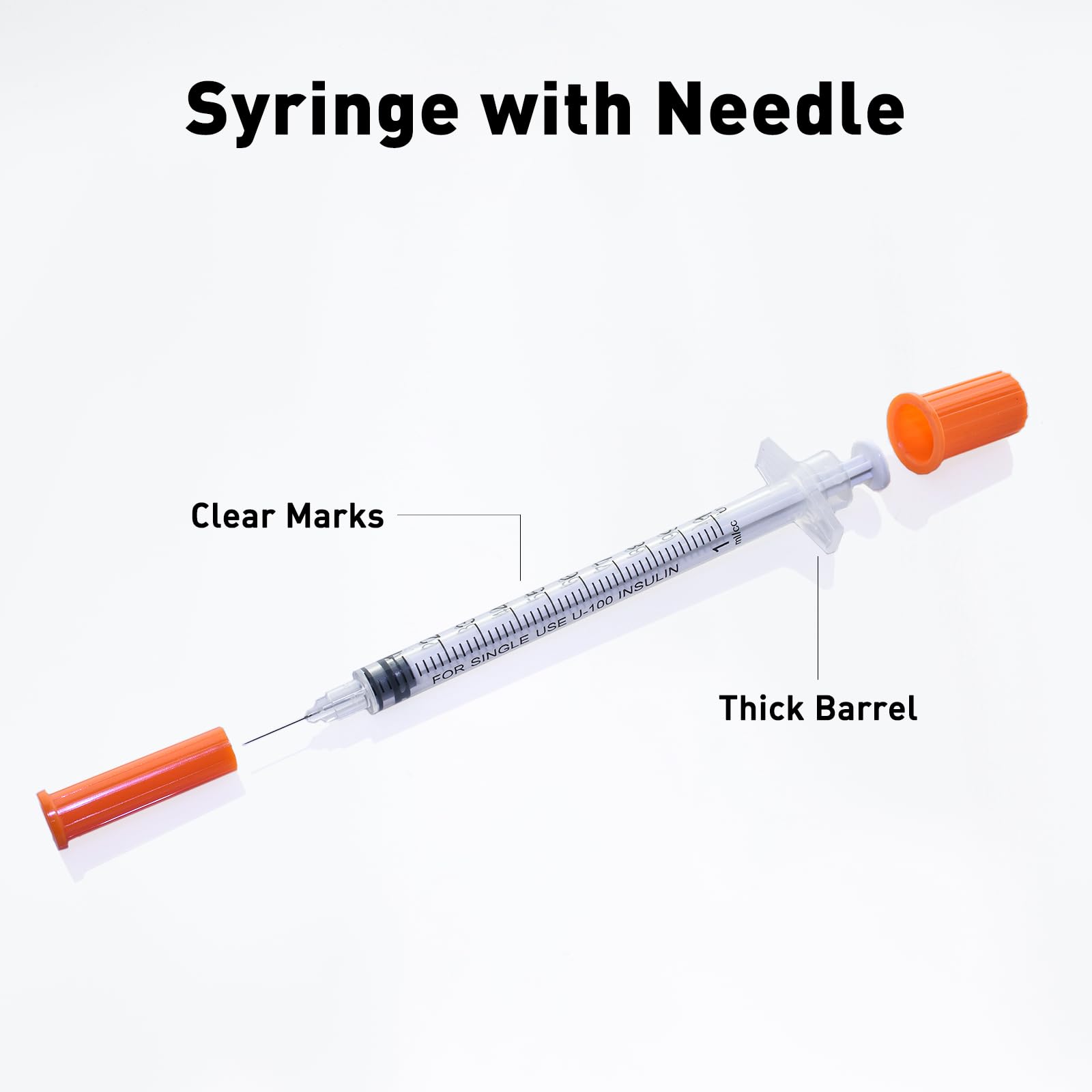 U-100 1cc 31 Gauge 5/16 Inch Syringe, Individually Packed 20 PACK