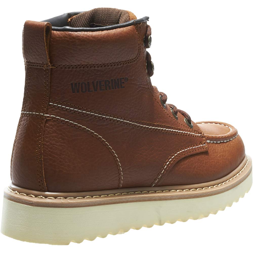 Wolverine Men's Moc Toe 6" Work Wedge-Brown, Honey, 9 M US