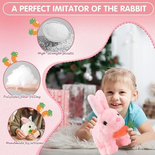 Bunny - My Realistic Bunny Toy, Bunny Realistic Bunny, Bunny Realistic Bunny Toy, Interactive Bunny Realistic Bunny-Jumping, Twitching, and Shaking Ears, Bunbi Realistic Bunny (Brown)