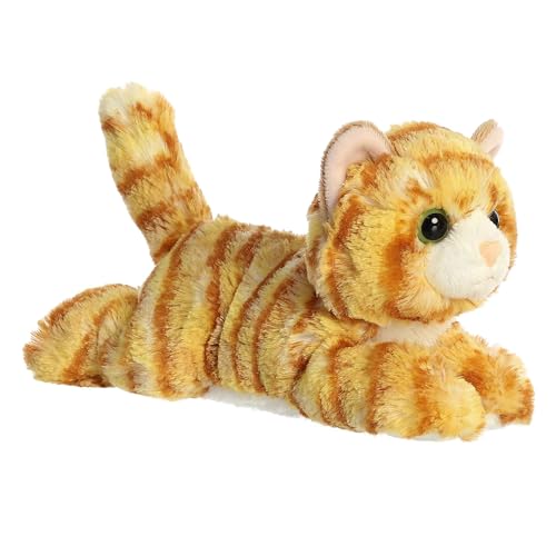 AuroraÂź Adorable Mini Flopsieâą Ginger Catâą Stuffed Animal - Playful Ease - Timeless Companions - Orange 8 Inches