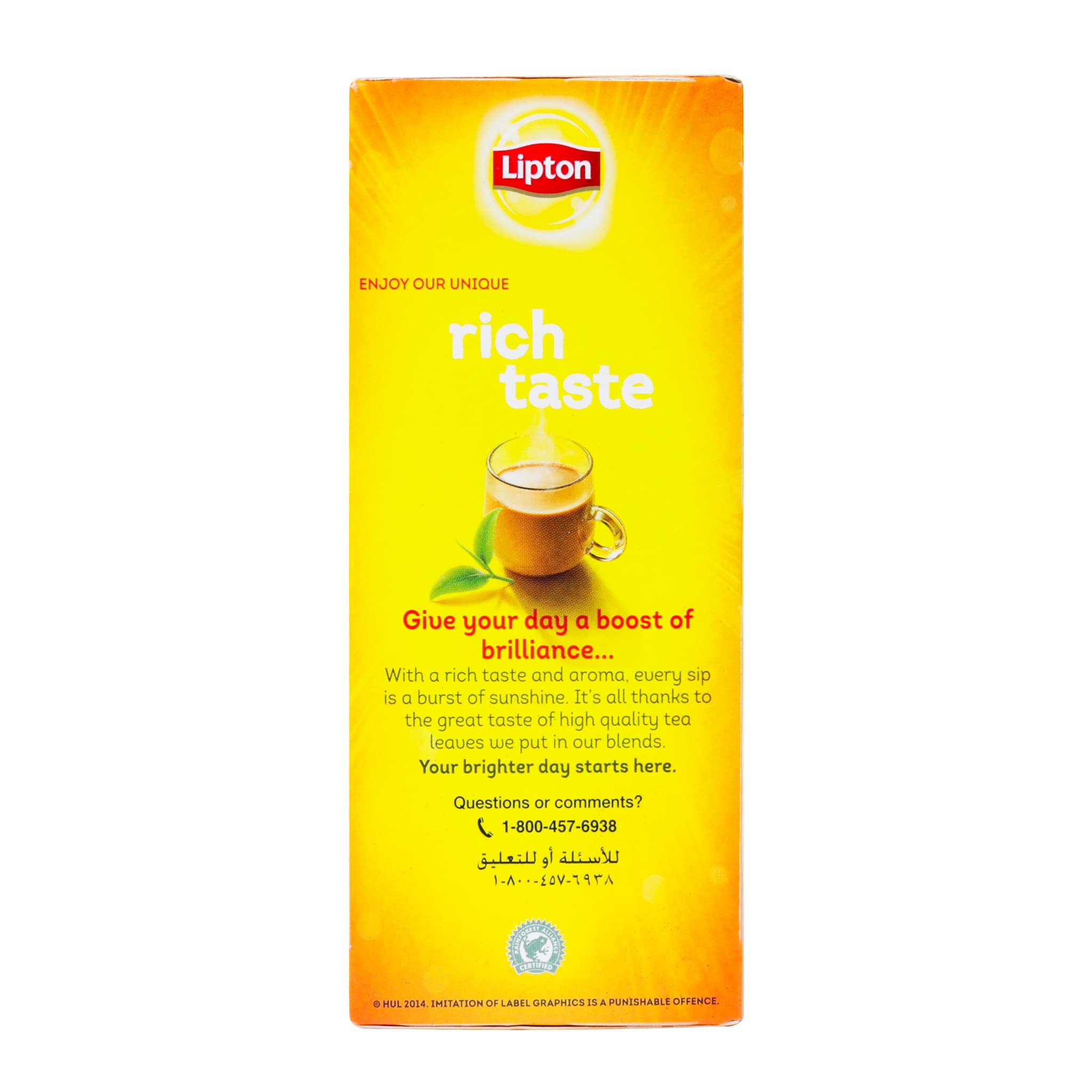 Lipton Yellow Label Tea International Blend 100 Tea Bags (Pack of 2)