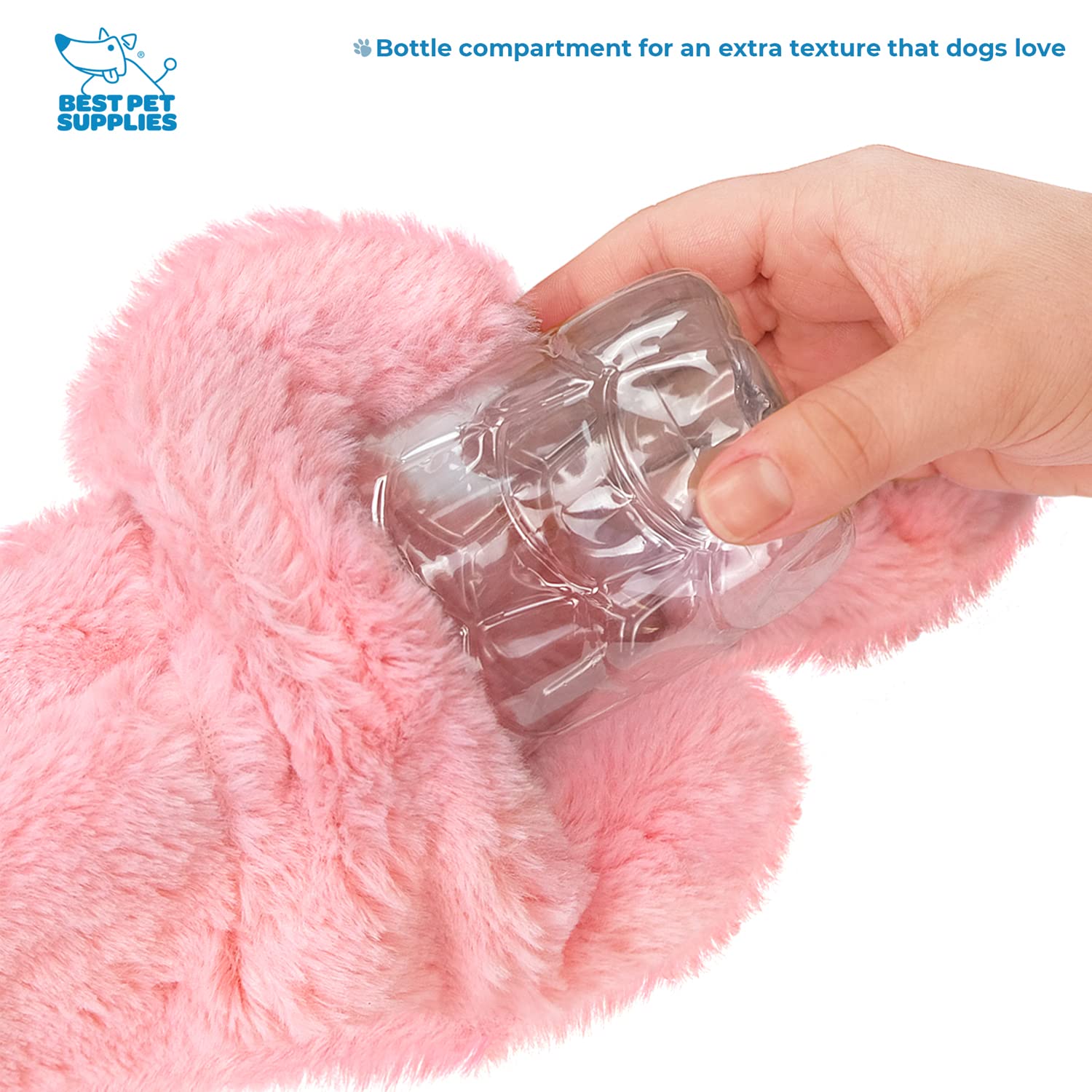 2-in-1 Fun Skin Stuffless Dog Squeaky Toy by Best Pet Supplies - Pig, Large
