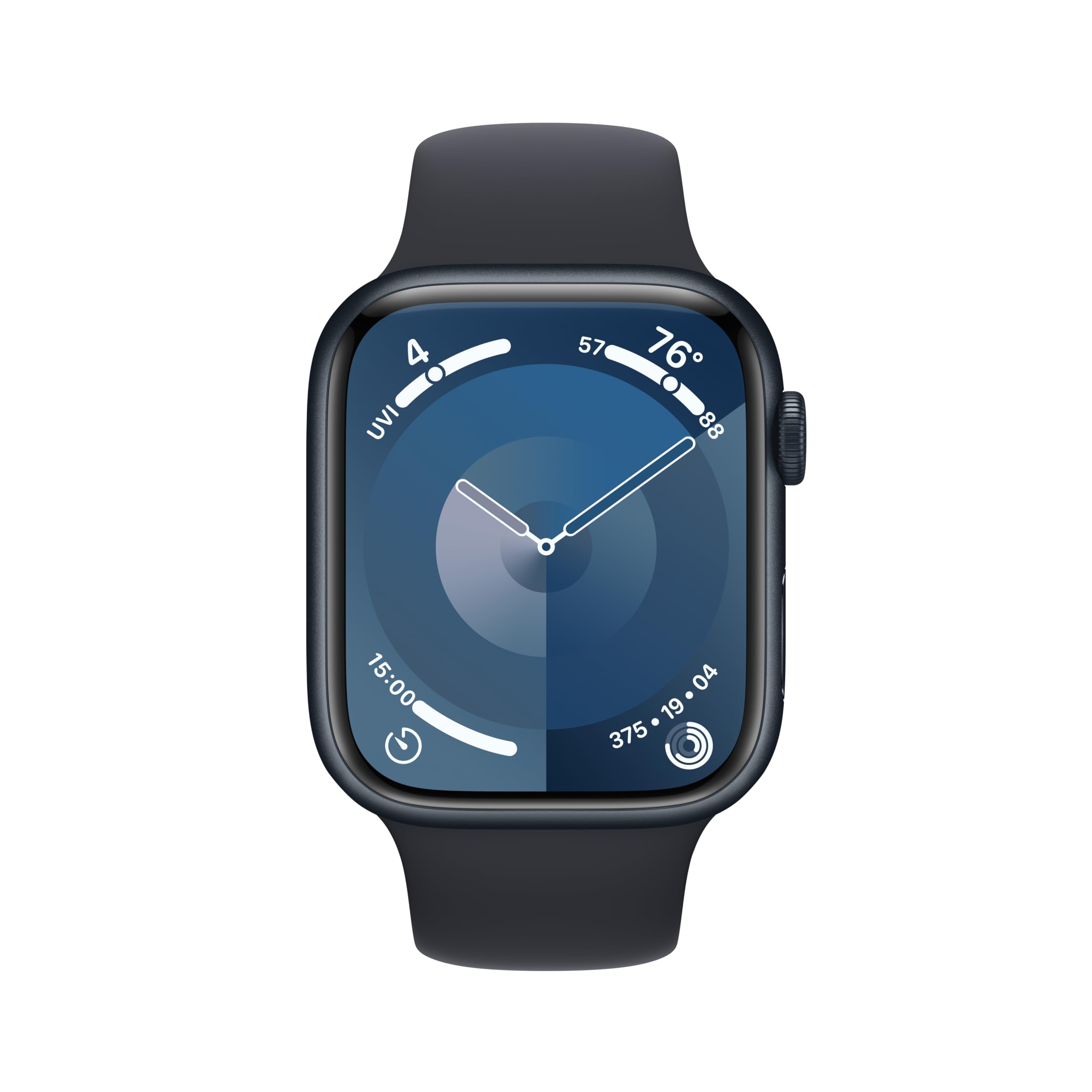 Apple Watch Series 9 (GPS + Cellular 45mm) Midnight Aluminum Case with Midnight Sport Band M/L (Renewed)