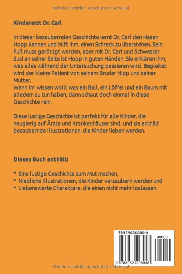 Kinderarzt Dr. Carl: der kleine Hase Hopp in der Notaufnahme (German Edition)
