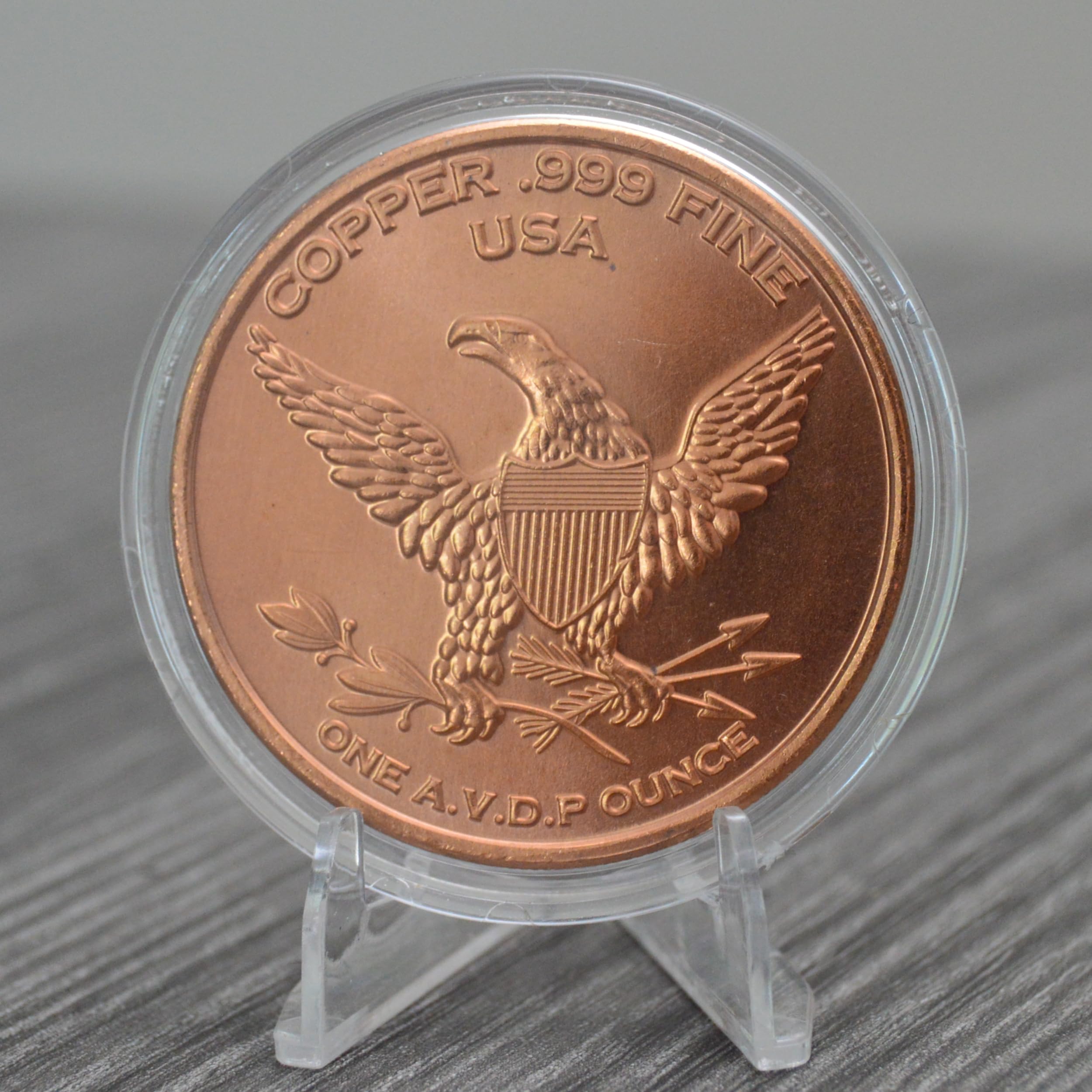 Roaring Tyrannosaurus Rex Prehistoric Dinosaur - 1 oz .999 Pure Copper Round Collecticble 39mm Challenge Coin in Capsule - COA by Heavenly Metals
