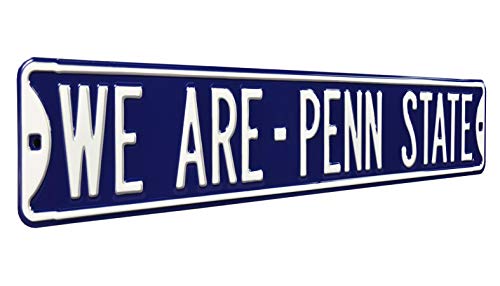 Authentic Street Signs NCAA We Are - Penn State Street Signstreet Sign, Team Color, 36" x 6", (70037)