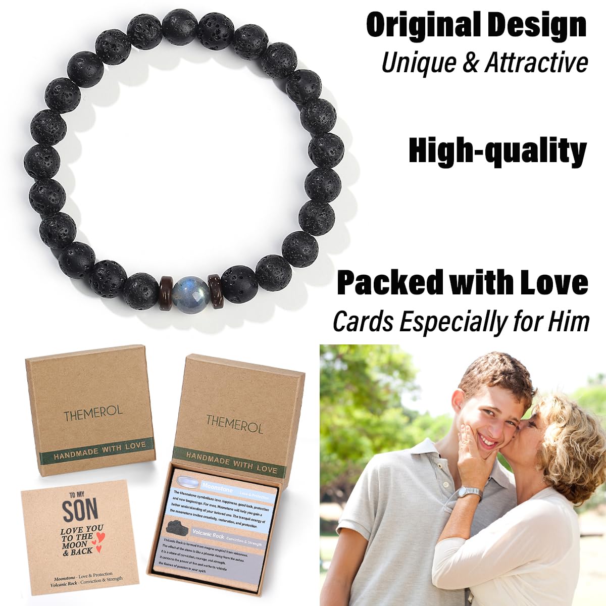 THEMEROL Easter Basket Stuffers for Kids Teens Boys Gift Ideas Teenage Him Men Beaded Bracelets Son 14 16 18 Year Old Birthday Confirmation Graduation Cool Unique Christmas Day Stocking Valentines