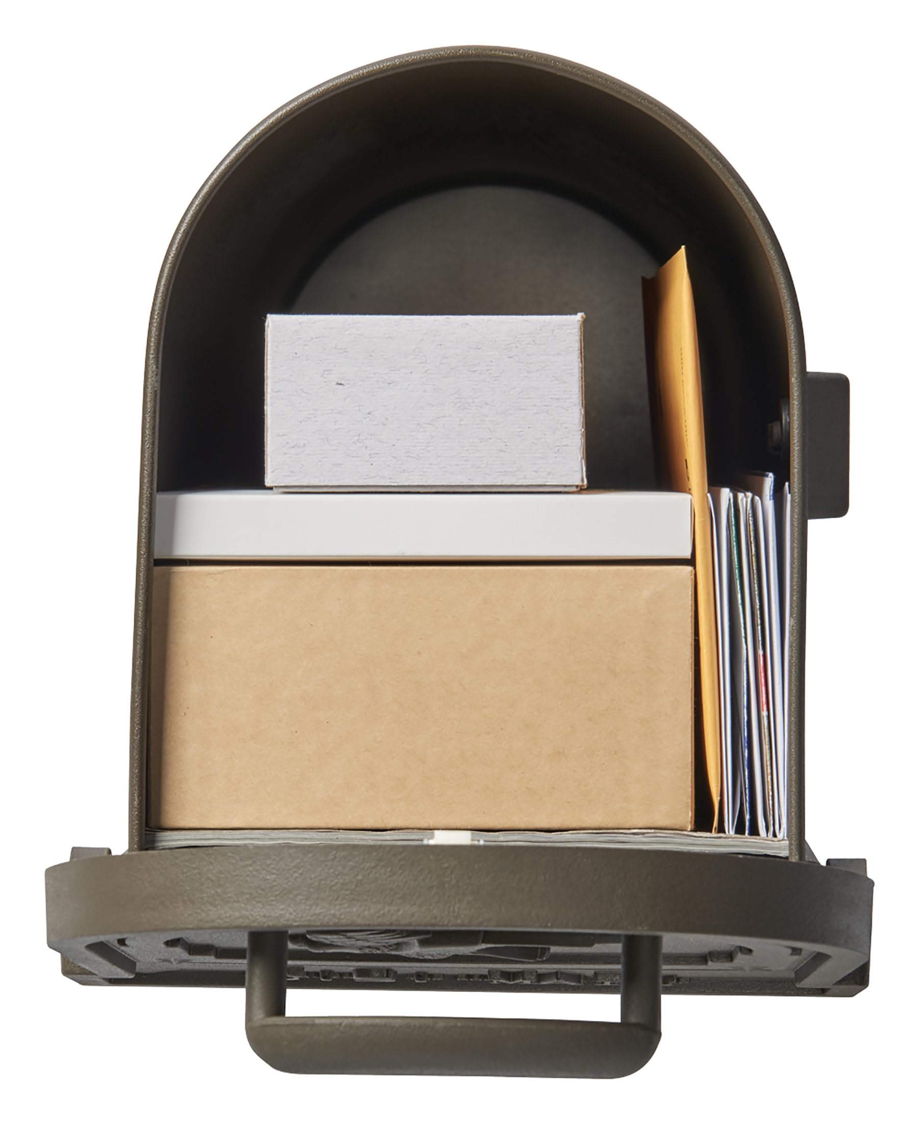 Gibraltar Arlington Large Capacity Galvanized Steel Bronze, Post-Mount Mailbox, AR15T000