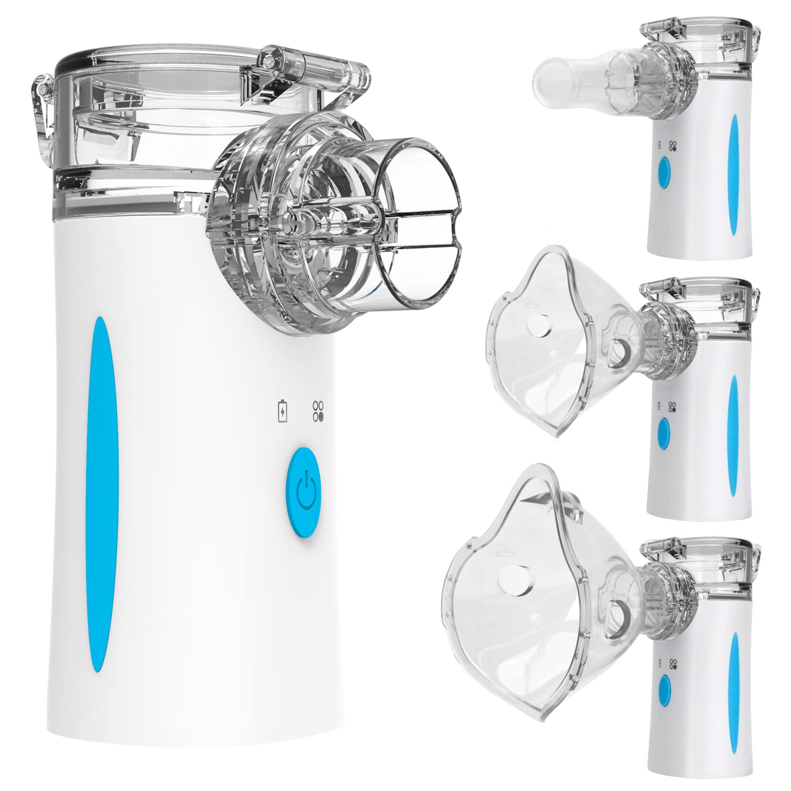 Portable Nebulizer - Nebulizers, Rechargeable Nebulizer Machine for Adults and Kids, Ultrasonic Nebulizer with Two Modes & Self-Cleaning Function for Breathing Problems, FSA and HSA Eligible