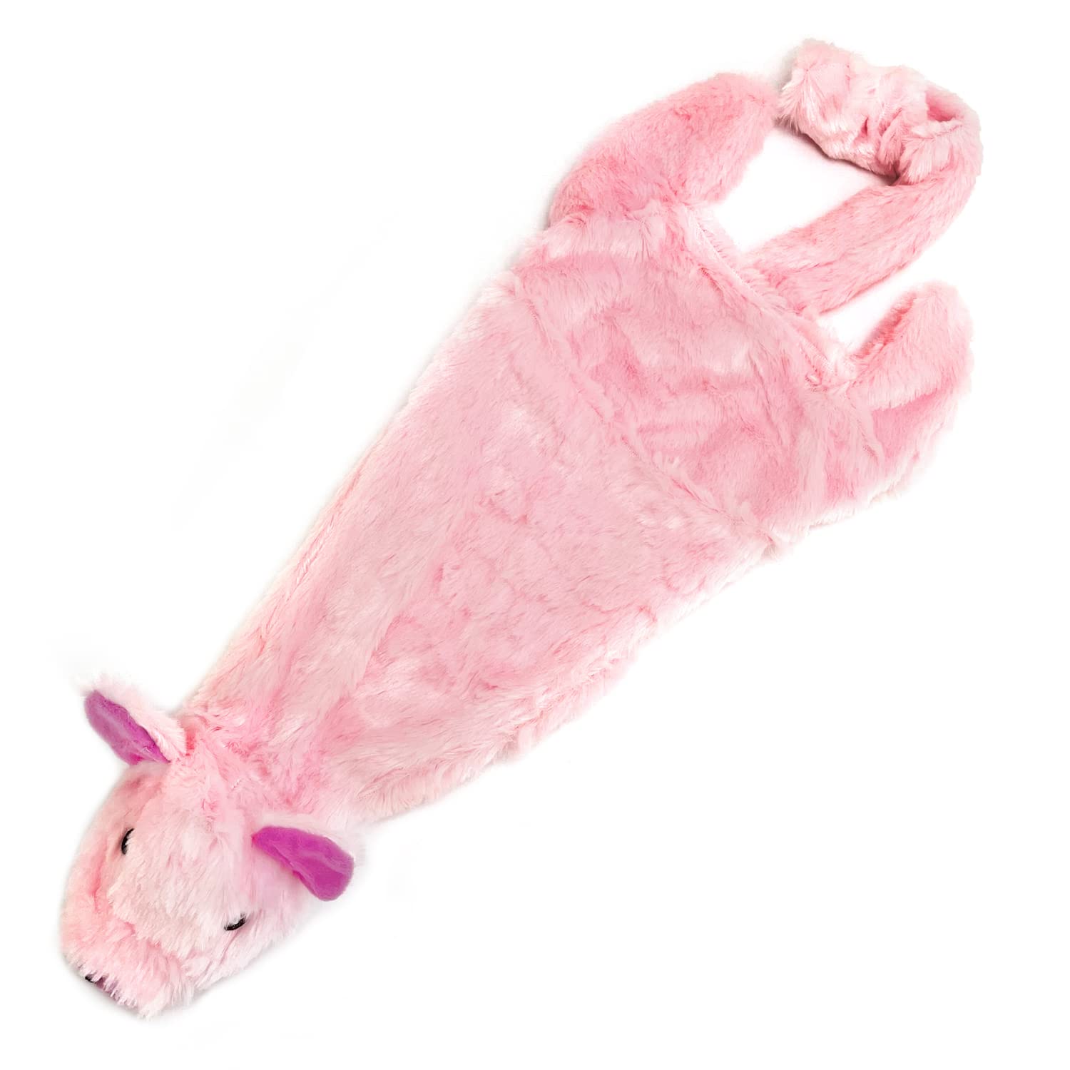 2-in-1 Fun Skin Stuffless Dog Squeaky Toy by Best Pet Supplies - Pig, Large